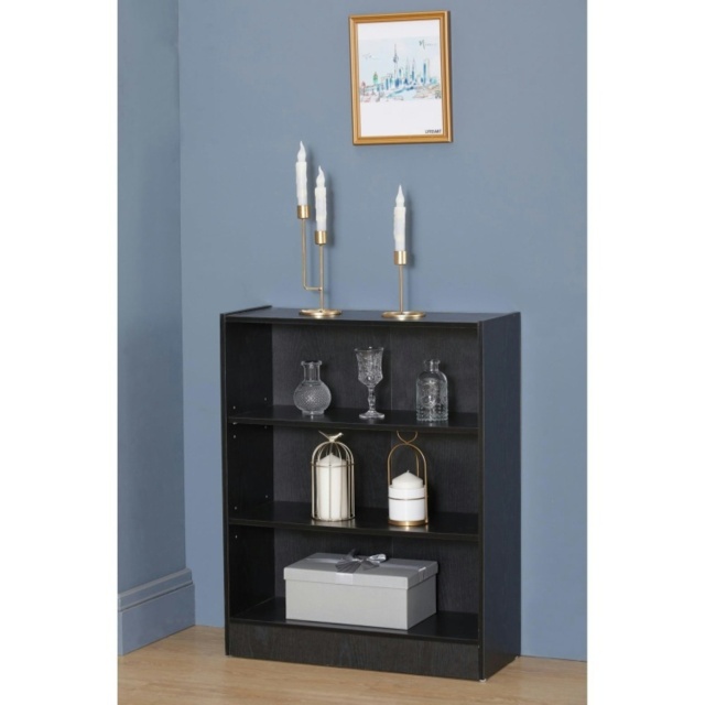 3 Cube Bookshelf Wooden Storage Organiser Wood Shelving Unit Open ...