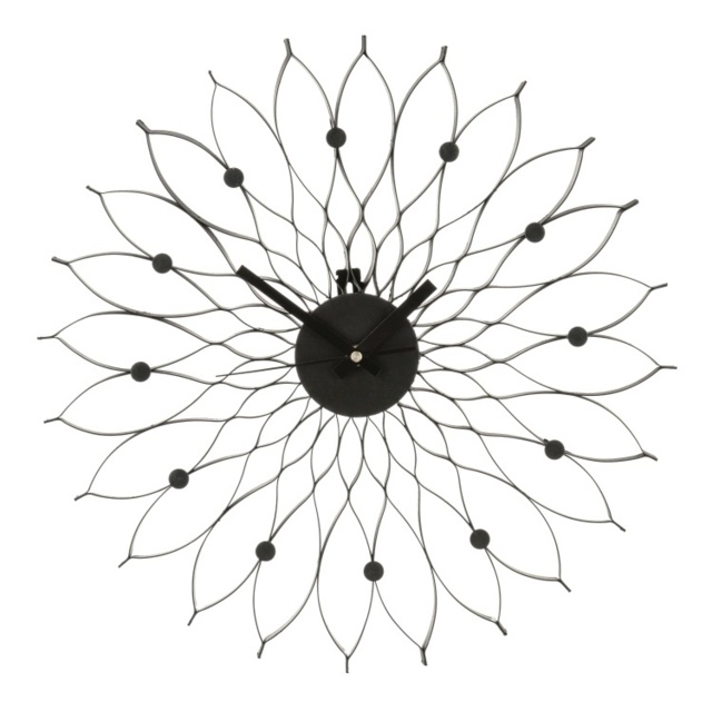 Interiors By Premier Styro Black Metal Clock by Tesco - Marketplace ...