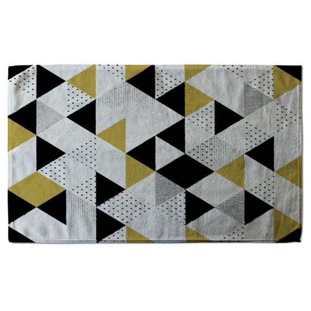 Gold & Black Geometric Triangles (Bath Towel) by Tesco - Marketplace ...