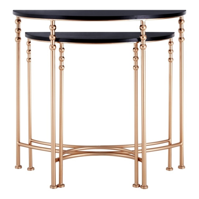Interiors By Premier Set Of Two Lexa Half Round Console Tables by Tesco ...