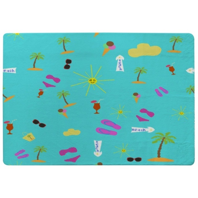 Beach Cartoons (Rug) Blue - Small: 60X110Cm by Tesco - Marketplace ...