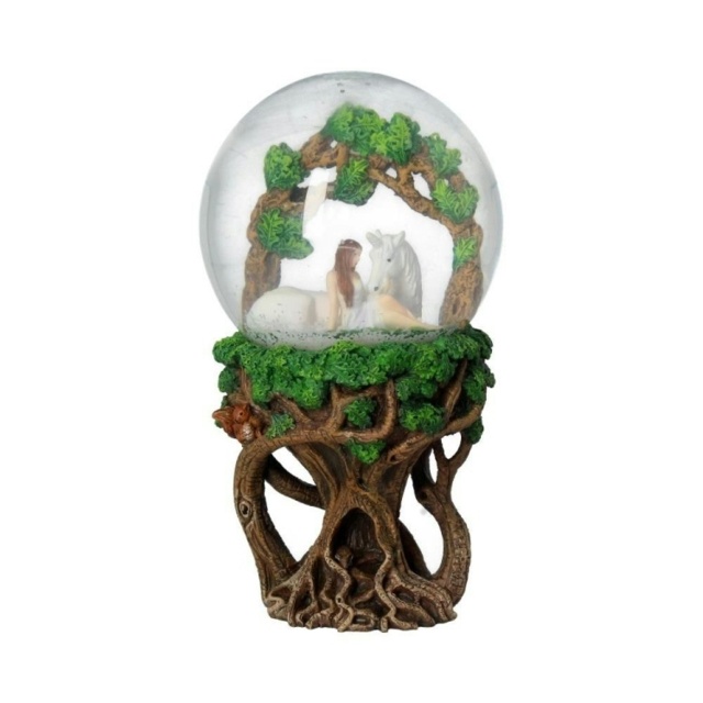 Nemesis Now - Anne Stokes Pure Heart Unicorn Snow Globe - 18Cm by Tesco ...