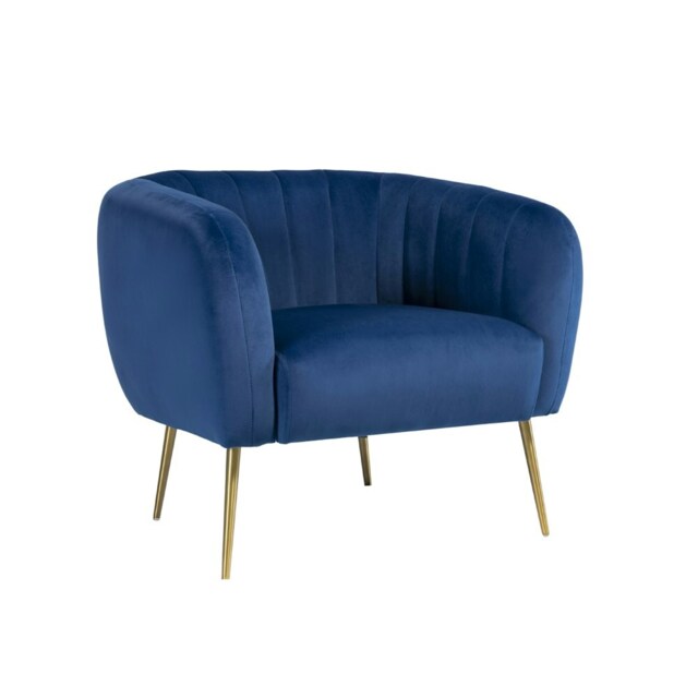 Matilda Velvet Fabric Accent Chair - Dark Blue by Tesco - Marketplace ...