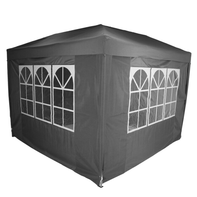 Charles Bentley 3 x 3m Pop Up Gazebo With 4 Sides with Carry Bag - Grey ...
