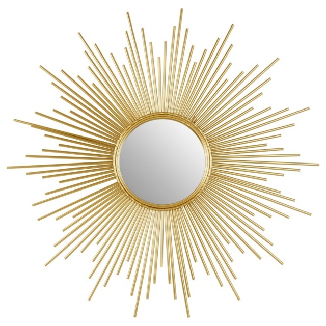 Cristal Wall Mirror With Gold Finish Frame Gold by Tesco - Marketplace ...