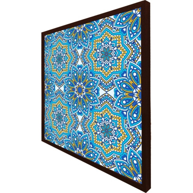 Floral And Geometric Embellished Tiles (Picutre Frame) Brown - M by ...