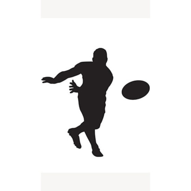 Rugby Player Ball Toss Silhouette Pvc Lifesize Poster 182Cm by Tesco ...
