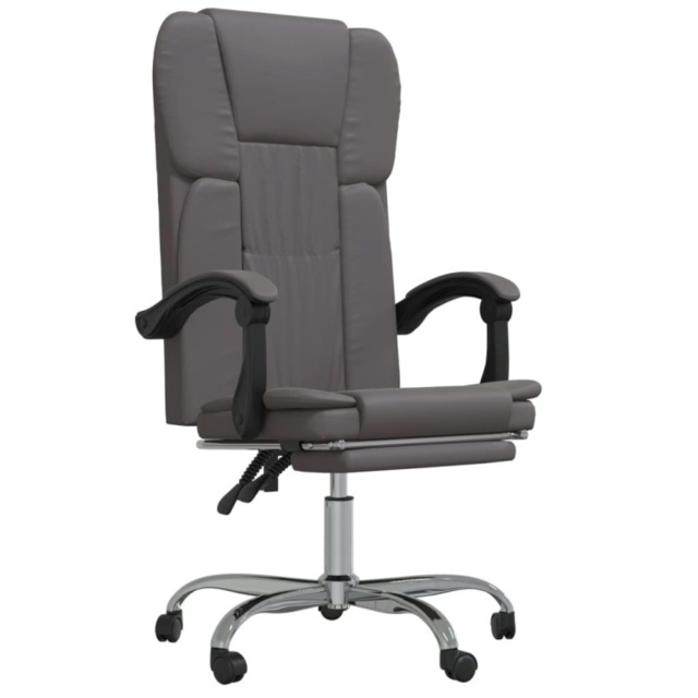 Reclining Office Chair Grey Faux Leather by Tesco - Marketplace ...