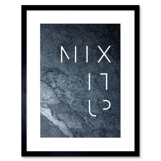 "Slate Board Mix It Up Stylish Modern Kitchen 9X7"" Black Framed Wall ...