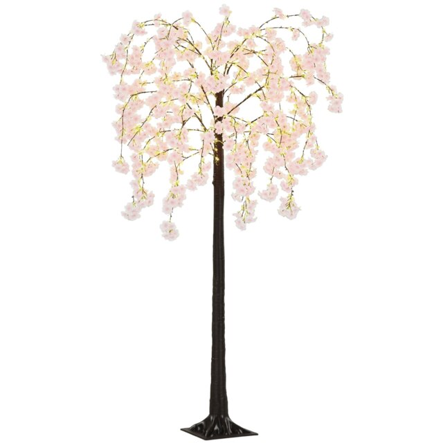 Homcom 180cm cherry blossom tree light with 350 led lights fake sakura ...