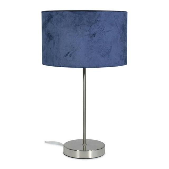Valuelights Charlie Modern Stem Brushed Silver Table Lamp With Small ...