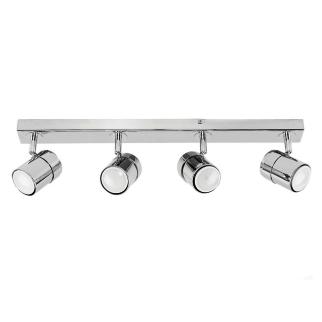 Valuelights Rosie Silver Ceiling Bar Spotlight And Gu10 Spotlight Led ...