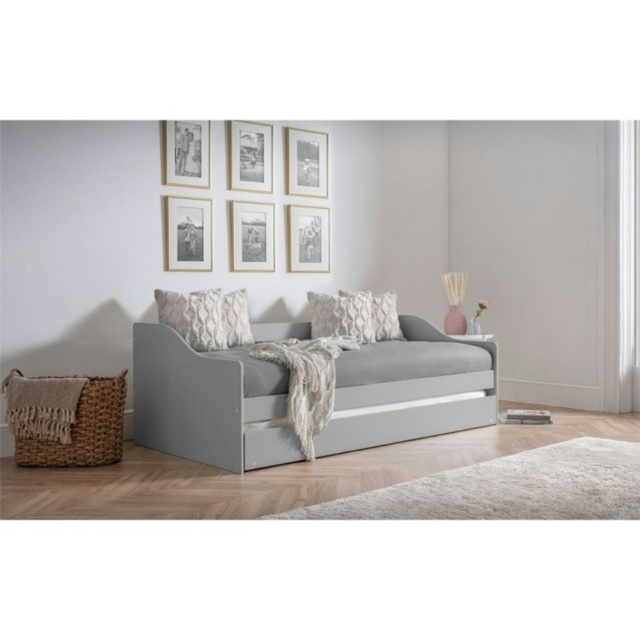 Premier Dove Grey Day Bed Single 3Ft (90Cm) + Pull Out Bed (Guest Bed ...