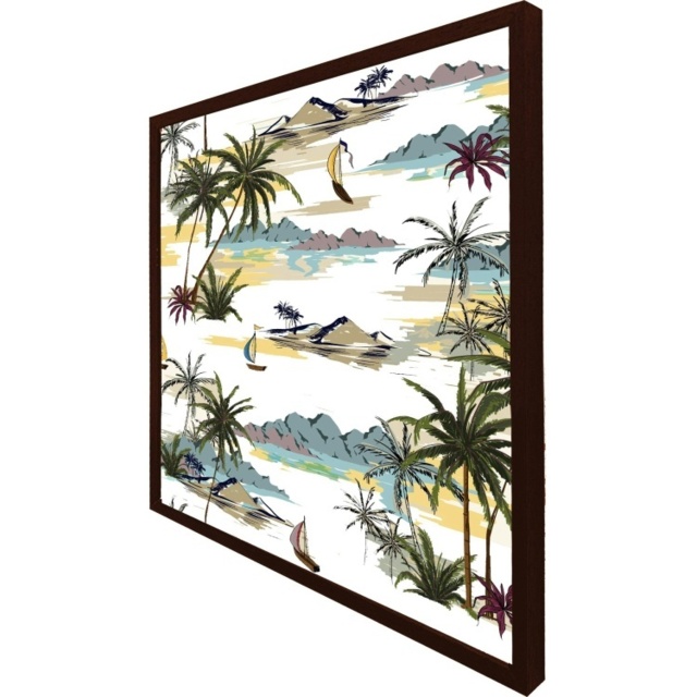 Palm Trees (Picture Frame) Brown - M by Tesco - Marketplace | ufurnish.com