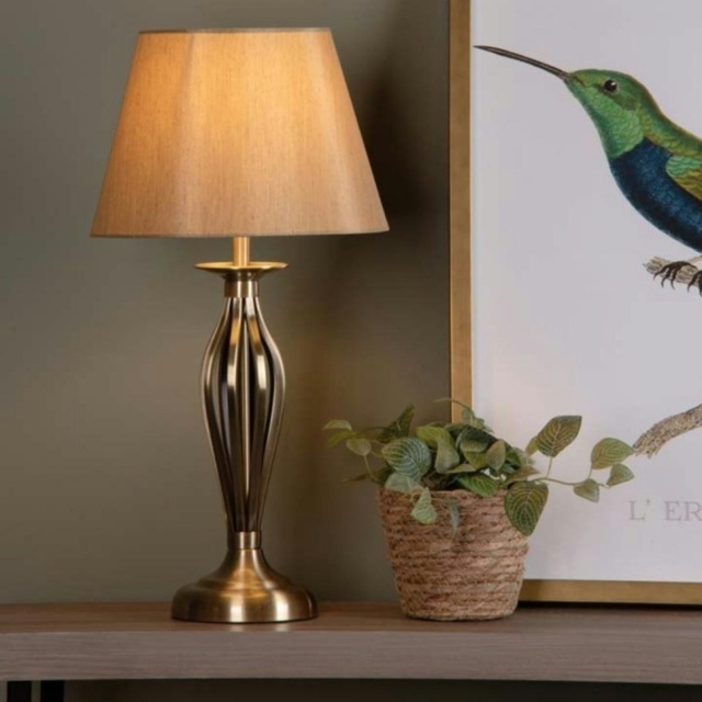 Miranda Antique Brass Table Lamp by Tesco - Marketplace | ufurnish.com