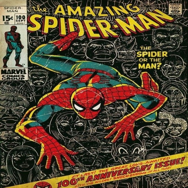 Spider-Man (100Th Anniversary) 30X40X2Cm Stretched Canvas Print by ...