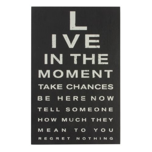 New View Eye Chart Plaque - Live in the Moment by Tesco - Marketplace ...