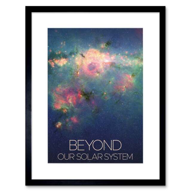 "NASA Beyond Solar System Glowing Milky Way Spiral Galaxy 9x7"" Black ...