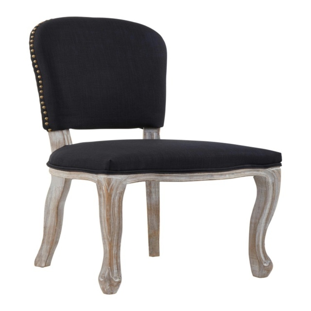 Interiors By Premier Black Dining Chair With Wooden Legs, Velvet Dining ...
