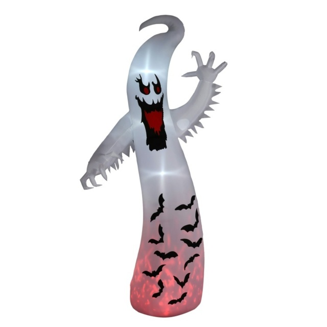 Outsunny 11.8Ft Halloween Inflatable Spooky Ghost, Blow Up Decoration ...