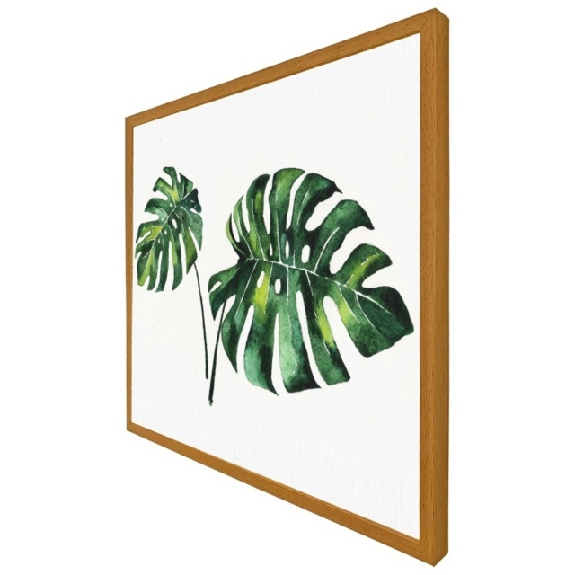 Twin Tropical Leaves (Picutre Frame) Brown - Oak - S by Tesco ...