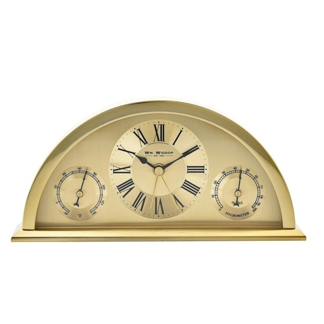 Wm.widdop Gold Aluminium Crescent Shaped Mantel Clock by Tesco ...