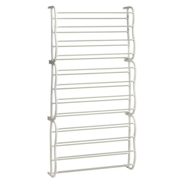 Interiors By Premier Stylish Over Door Cream 12 Tier Shoe Rack ...