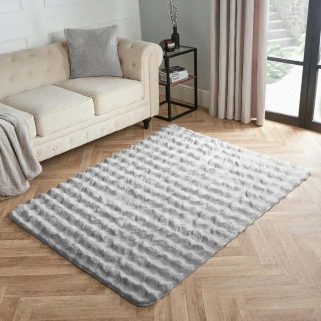 Ohs Soft Faux Fur Bubble Anti-Slip Indoor Carpet Floor Rug, 120X170Cm ...