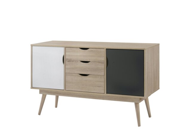 Alford 2 Sideboard with 2 Doors & 3 Drawers White & Grey Finish by ...