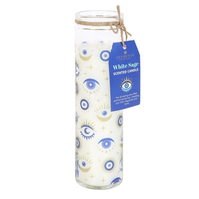 White Sage All Seeing Eye Print Tube Candle by Tesco - Marketplace ...