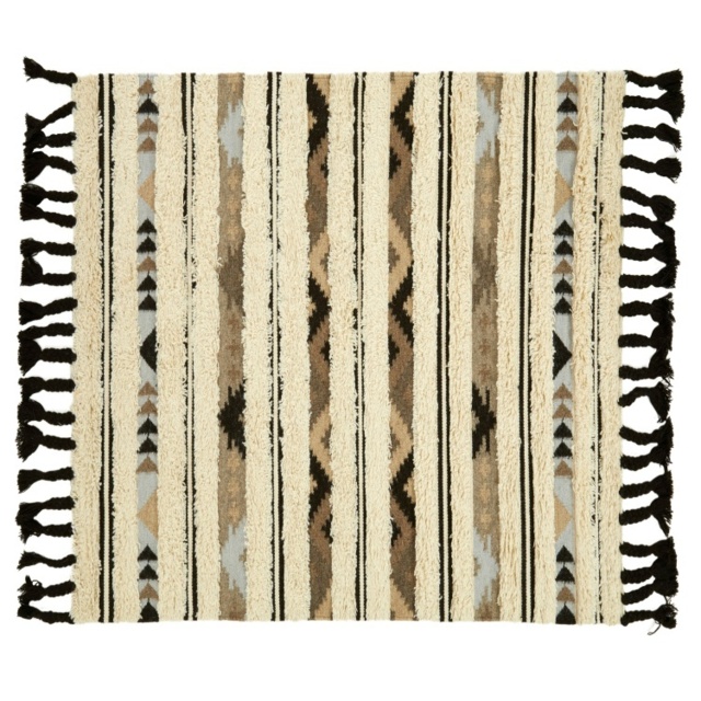 Bosie Milana Large Black And White Geometric Rug Black by Tesco ...