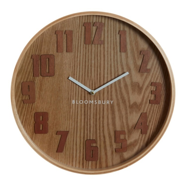 Interiors By Premier Easy To Read Brown Grain Large Wall Clock, Retro ...