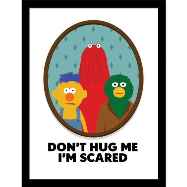 Don't Hug Me I'm Scared (Trio Portrait) Framed 30X40Cm Print by Tesco ...
