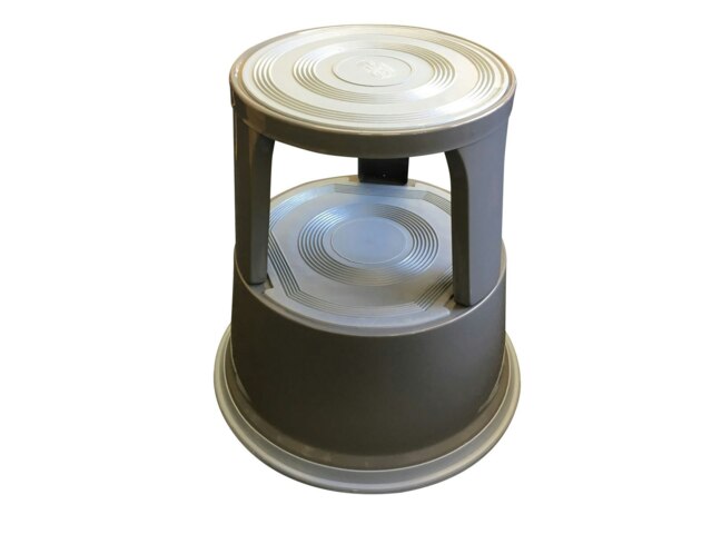 Janrax Grey Metal Premium Rolling Kick Step Stool by Tesco ...