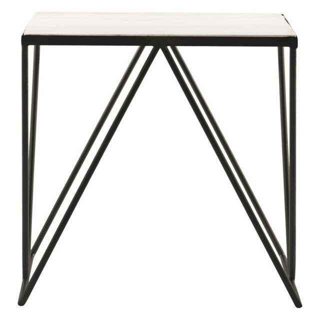 Interiors By Premier Elegant Design Side Table With Matte Black Legs ...