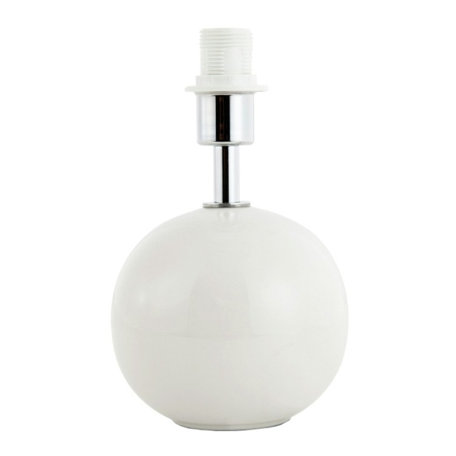Traditional Classic Round Ceramic Table Lamp Base In Off-White Gloss ...