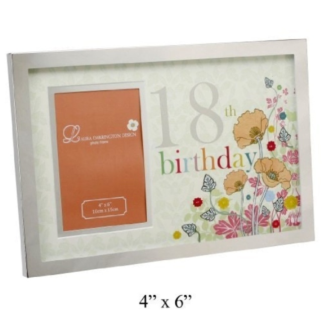 18Th Birthday Designer Flower Photo Frame For Females Or Girls by Tesco ...