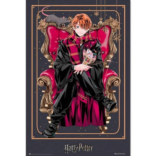 Harry Potter Dynasty Ron Poster - Red/black/brown - One Size by Tesco ...