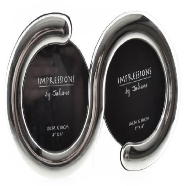 "Impressions Silverplated Double 's' Shaped Frame 4"" X 4""" by Tesco ...