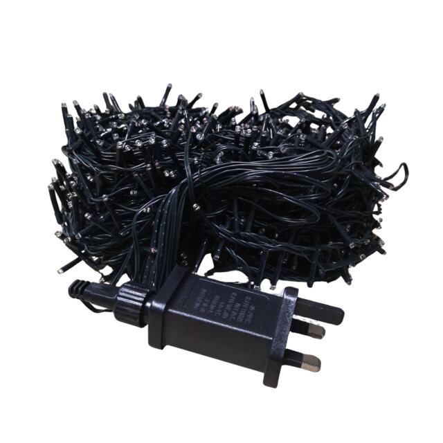 1000 LED 25m Indoor Outdoor Christmas Multi Function Mains Operated ...