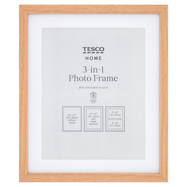 Tesco Photo Frame Double All Purpose 8X10 Oak by Tesco | ufurnish.com
