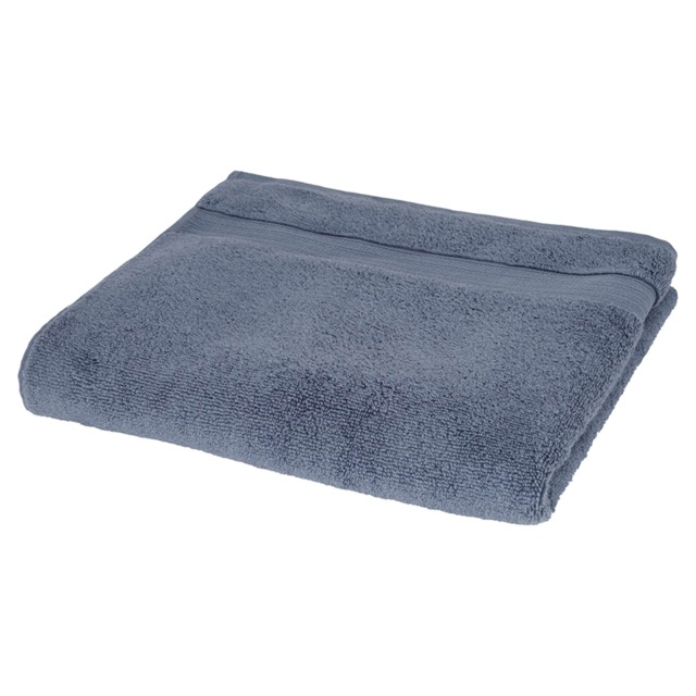 F&F Home Supersoft Cotton Bath Sheet Towel Slate Blue by Tesco ...