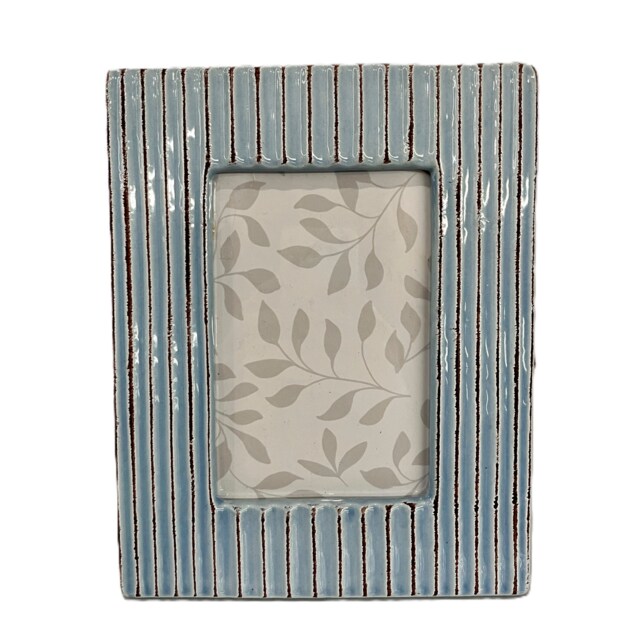 Bayswood Flora & Fern Blue Glazed Photo Frame by Tesco | ufurnish.com