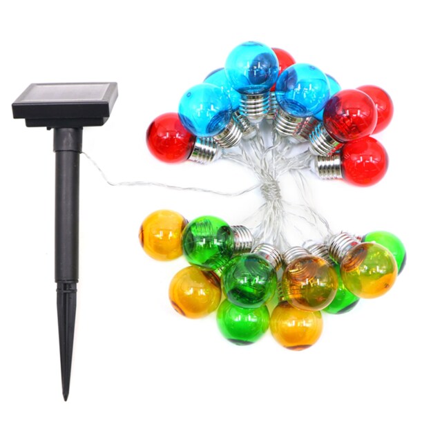 Tesco 20 Solar Lightbulb Lights Multi-Coloured by Tesco | ufurnish.com
