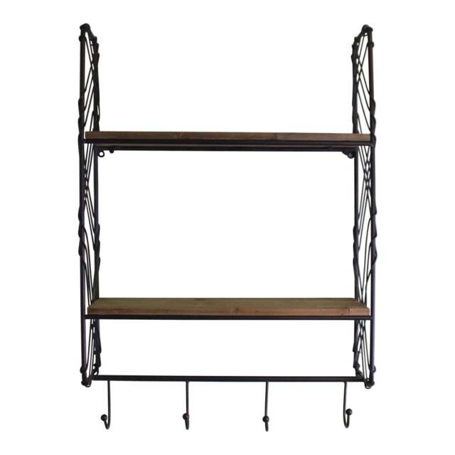 Industrial Style Wall Shelving Unit With Coat Hooks - - That Home Shop ...