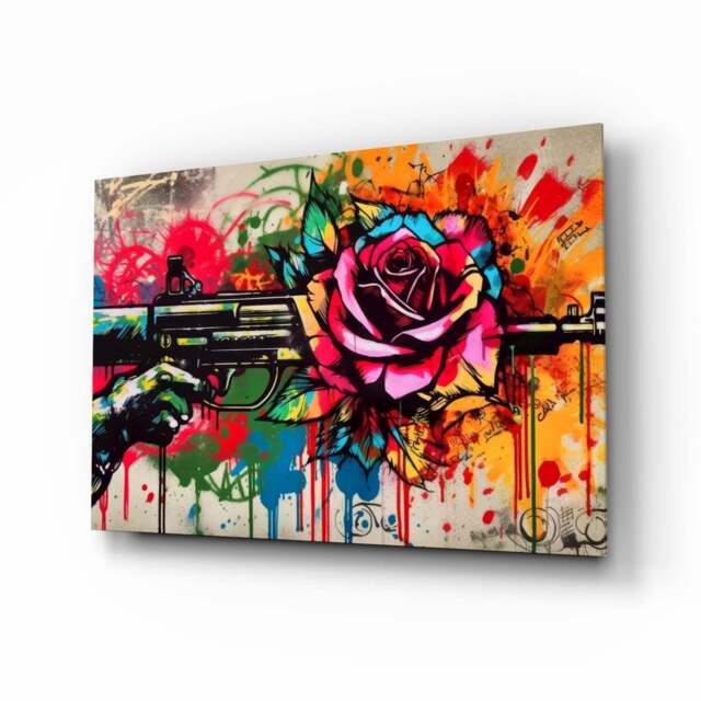 Rose Bullet Glass Wall Art -- Designer Collection - - That Home Shop by ...