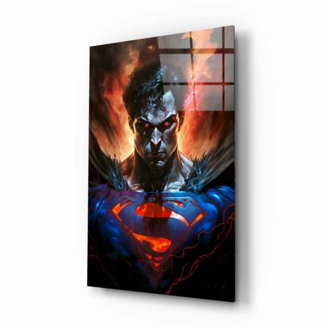 Bloody Superman Glass Wall Art -- Designer Collection - - That Home ...