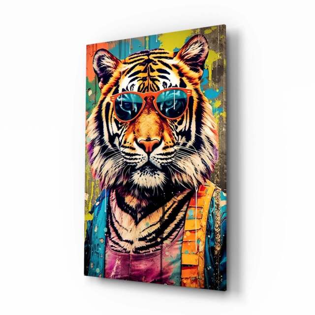 Cool Tiger Glass Wall Art -- Designer Collection - - That Home Shop by ...