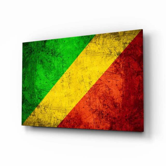 Flag of Republic of the Congo Glass Wall Art - - That Home Shop by That ...