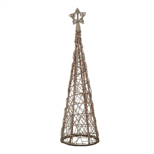 Small LED Wicker Christmas Tree With Star - Brown - That Home Shop by ...